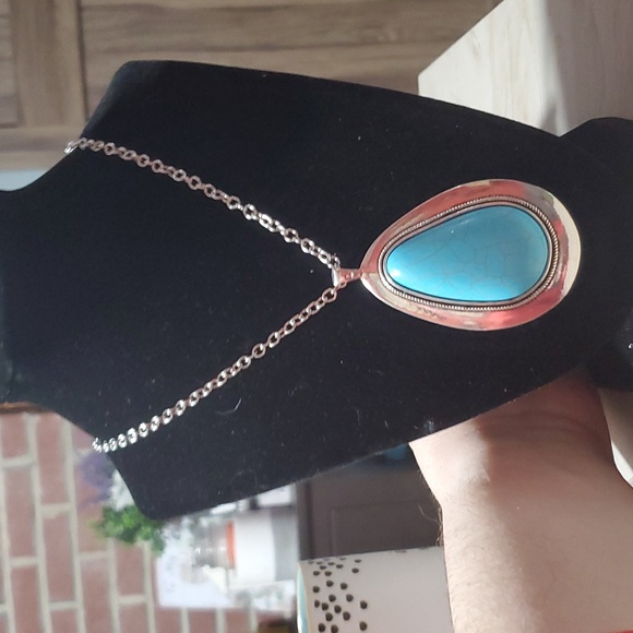 paparazzi | Jewelry | Paparazzi Silver And Turquoise Long Necklace ...